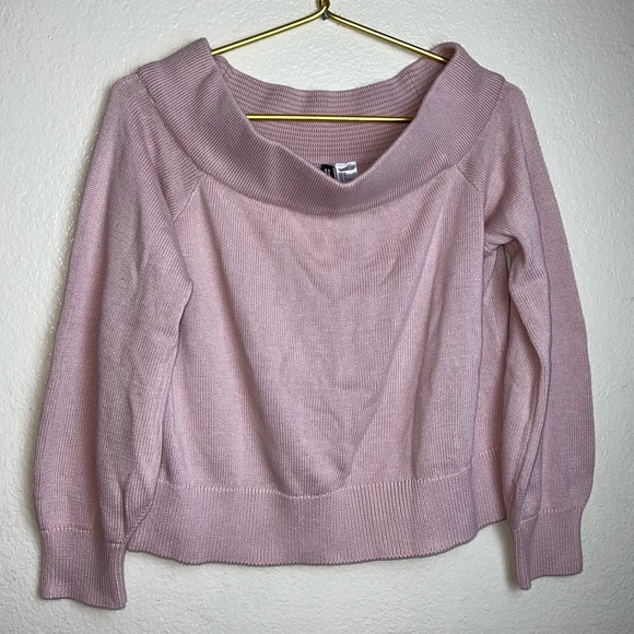 Divided | Sweaters | Hm Divided Dusty Pink Offtheshoulder Ribbed Knit ...